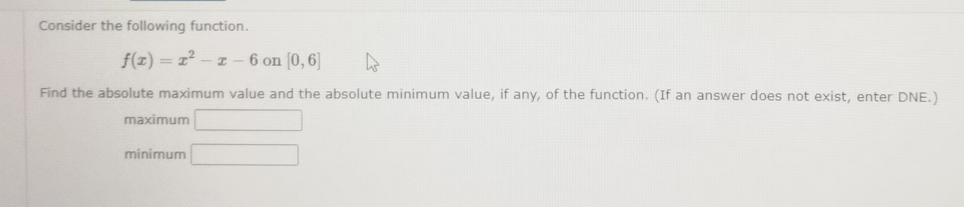 Solved Consider the following function.)Find the absolute | Chegg.com
