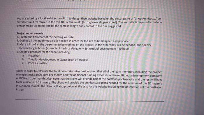 Solved You are asked by a local architectural firm to design | Chegg.com