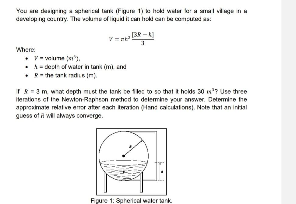 Solved You are designing a spherical tank (Figure 1) to hold | Chegg.com