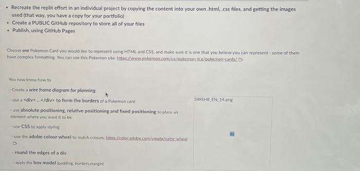 Solved • Recreate the replit effort in an individual project | Chegg.com