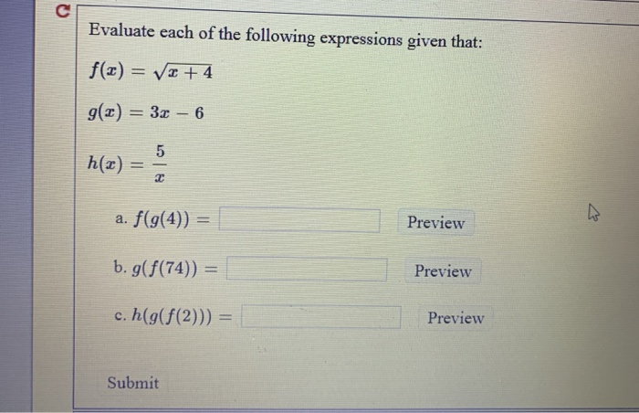 Solved Evaluate each of the following expressions given | Chegg.com