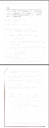 Solved 5. ﻿TaskDetermine the deformation of a monolithic | Chegg.com