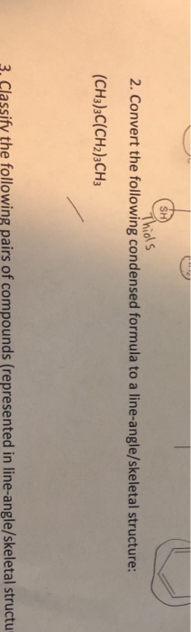 Solved SH Thiols 2. Convert the following condensed formula | Chegg.com