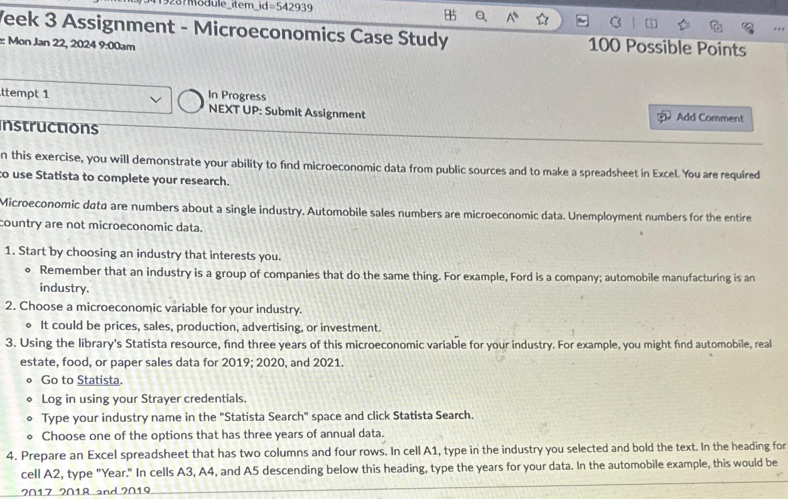 Solved leek 3 ﻿Assignment - ﻿Microeconomics Case Study= ﻿Mon | Chegg.com