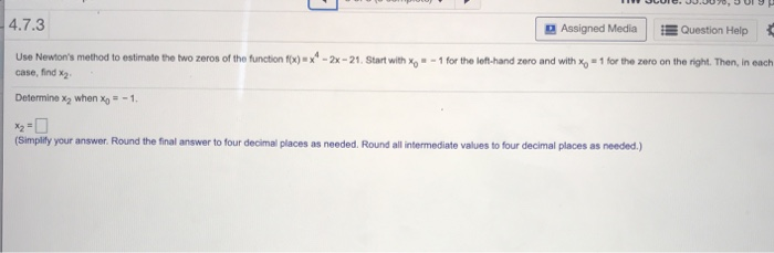 Solved 473 Assigned Media Question Help C Use Newtons 4537