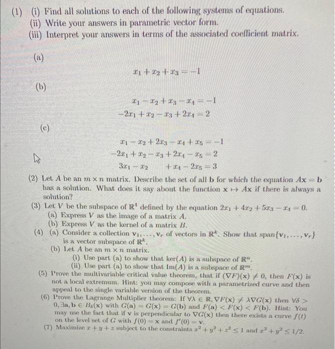Solved If you could answer them in Latex it would be gretly | Chegg.com