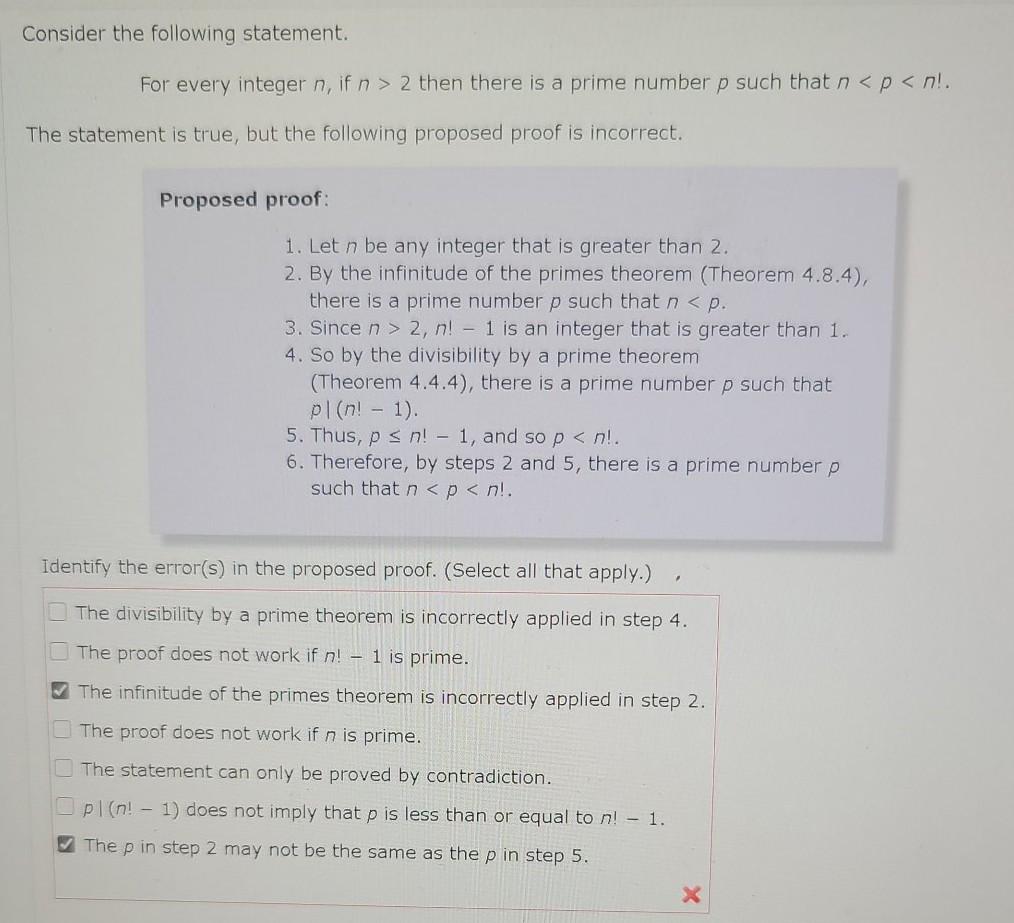 Solved Consider the following statement. For every integer | Chegg.com