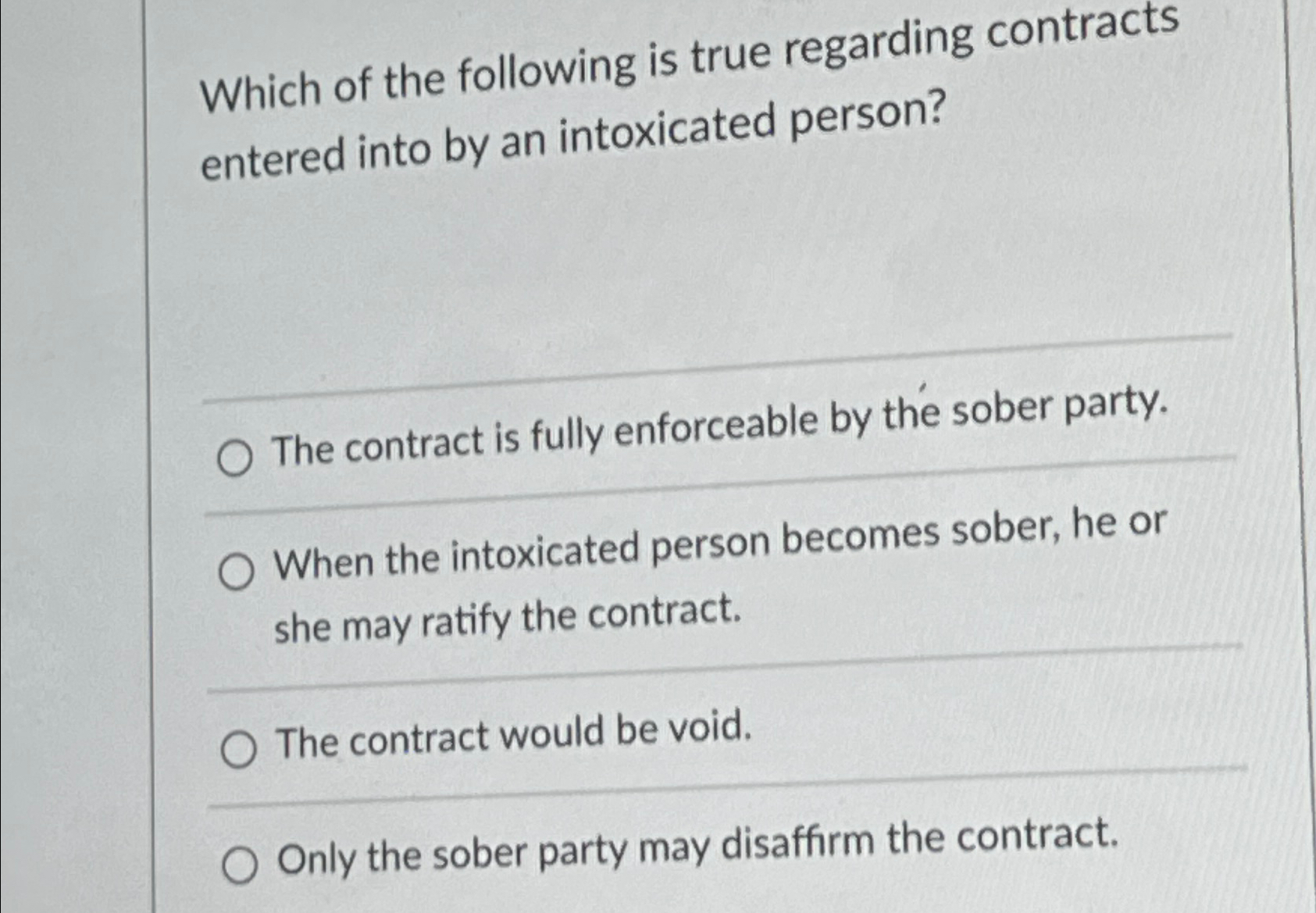 Solved Which of the following is true regarding contracts | Chegg.com