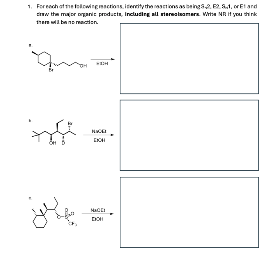 Solved For each of the following reactions, identify the | Chegg.com