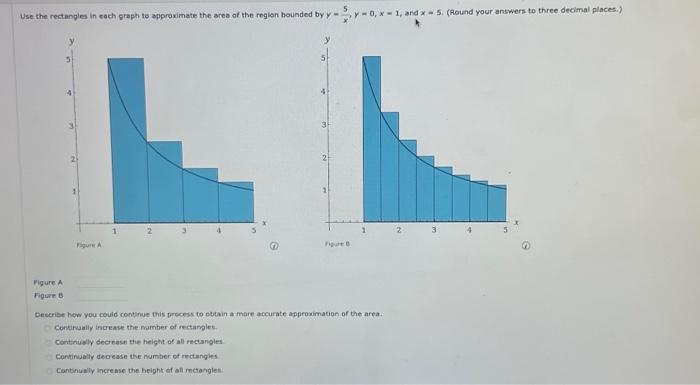Solved Ise the rectangles in eoch graph to approximate the | Chegg.com