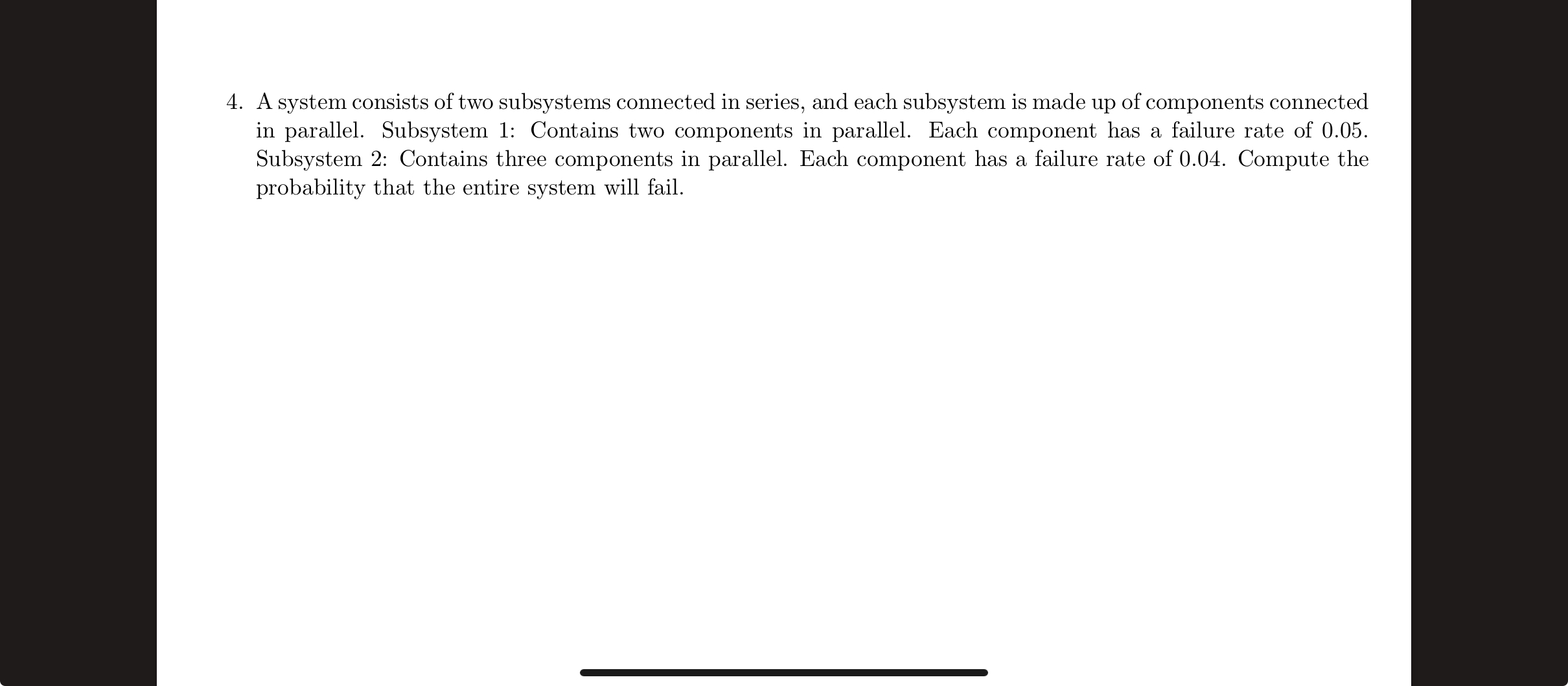 Solved A system consists of two subsystems connected in | Chegg.com