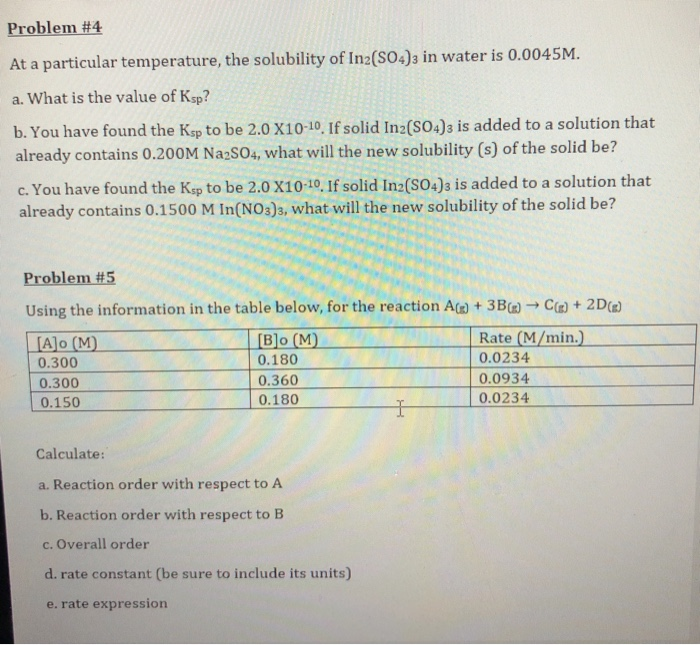 Solved Problem #4 At a particular temperature, the | Chegg.com