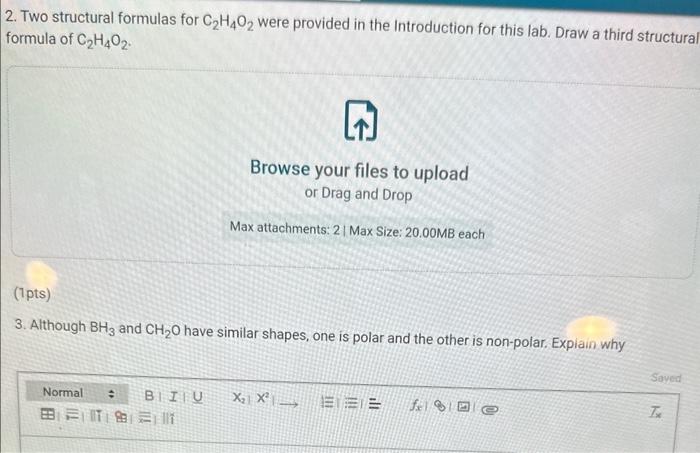 Solved choose one compound from below to build. record the | Chegg.com