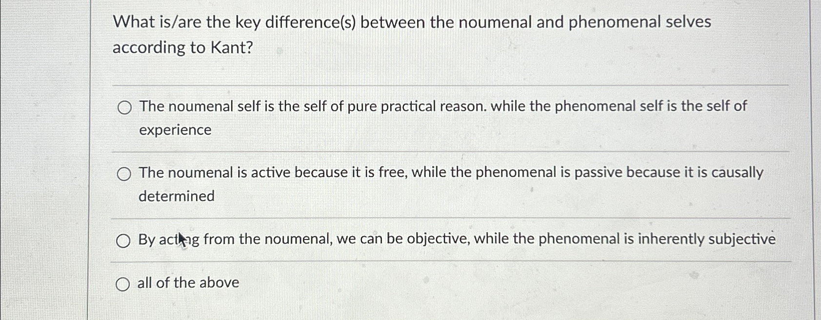 Solved What is/are the key difference(s) ﻿between the | Chegg.com