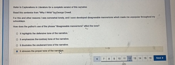 Solved Rofor fo Explorations in Literature for a complete | Chegg.com