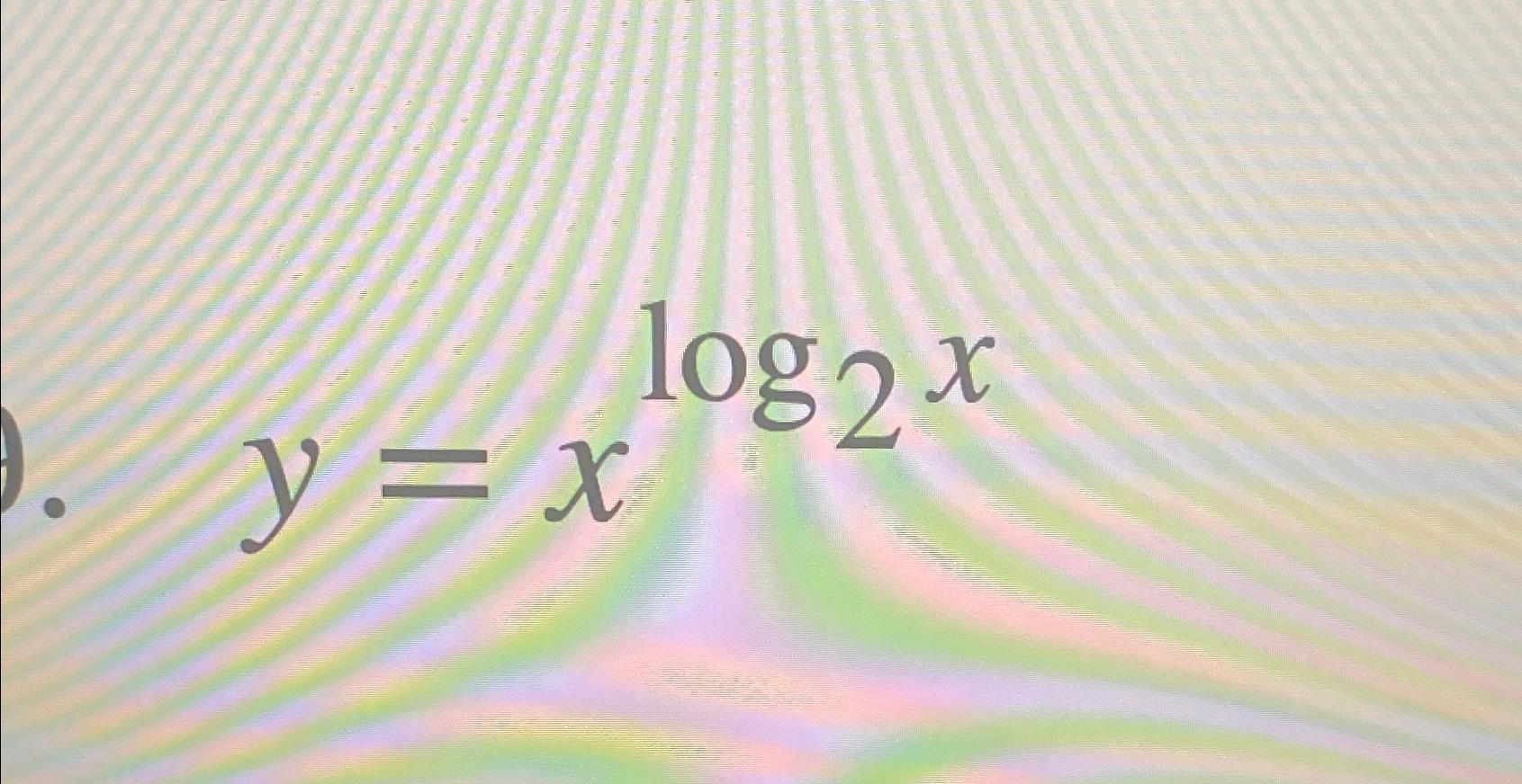 y=xlog2x | Chegg.com