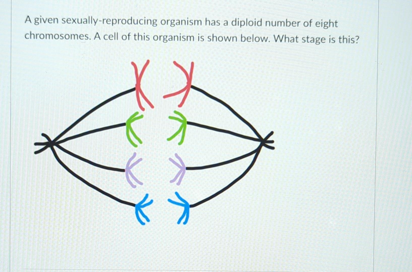 Solved A given sexually-reproducing organism has a diploid | Chegg.com