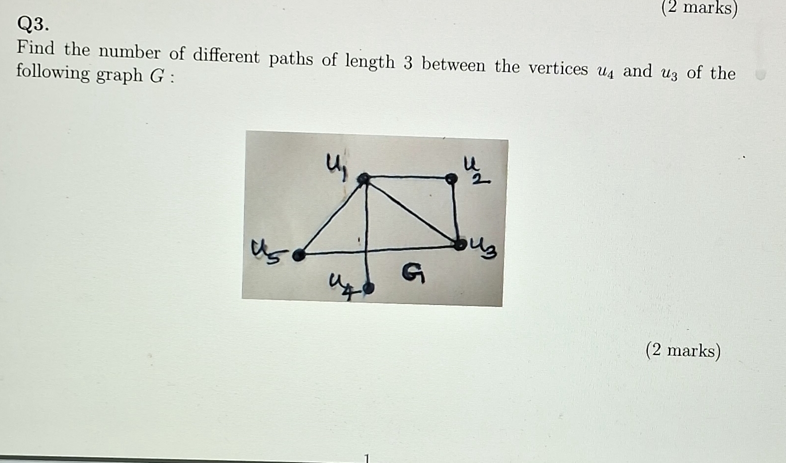 Solved Find the number of different paths of length 3 | Chegg.com