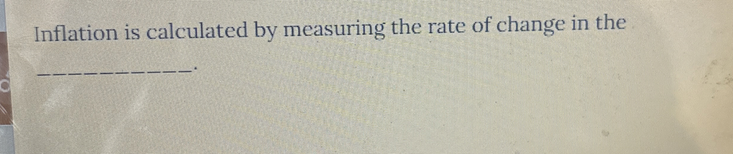 Solved Inflation is calculated by measuring the rate of | Chegg.com