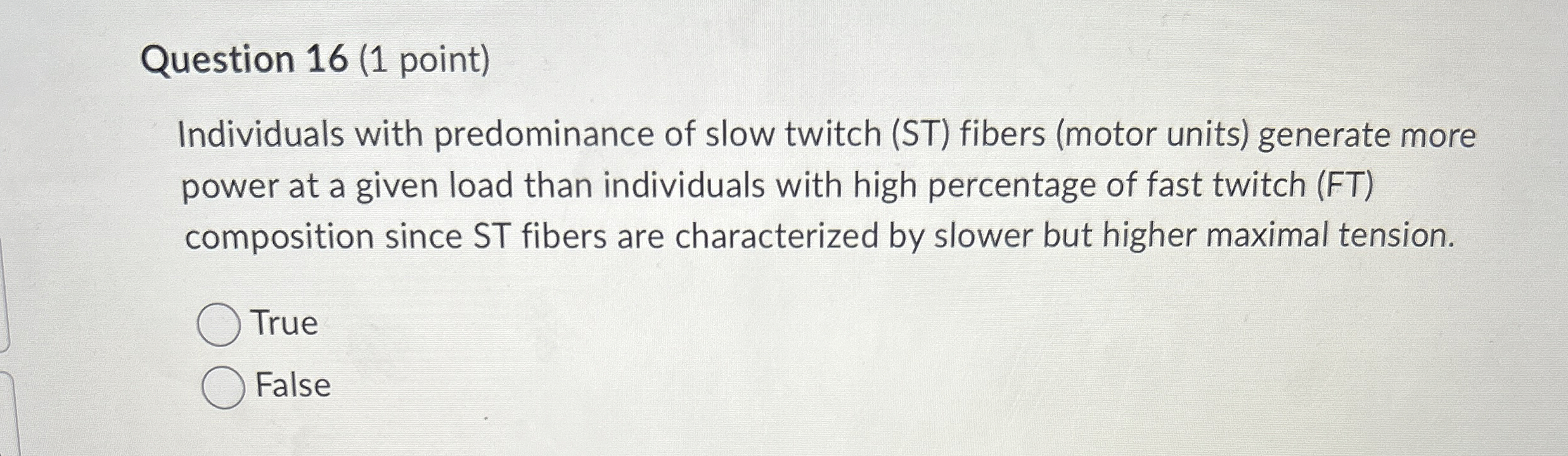 Solved Question 16 (1 ﻿point)Individuals with predominance | Chegg.com