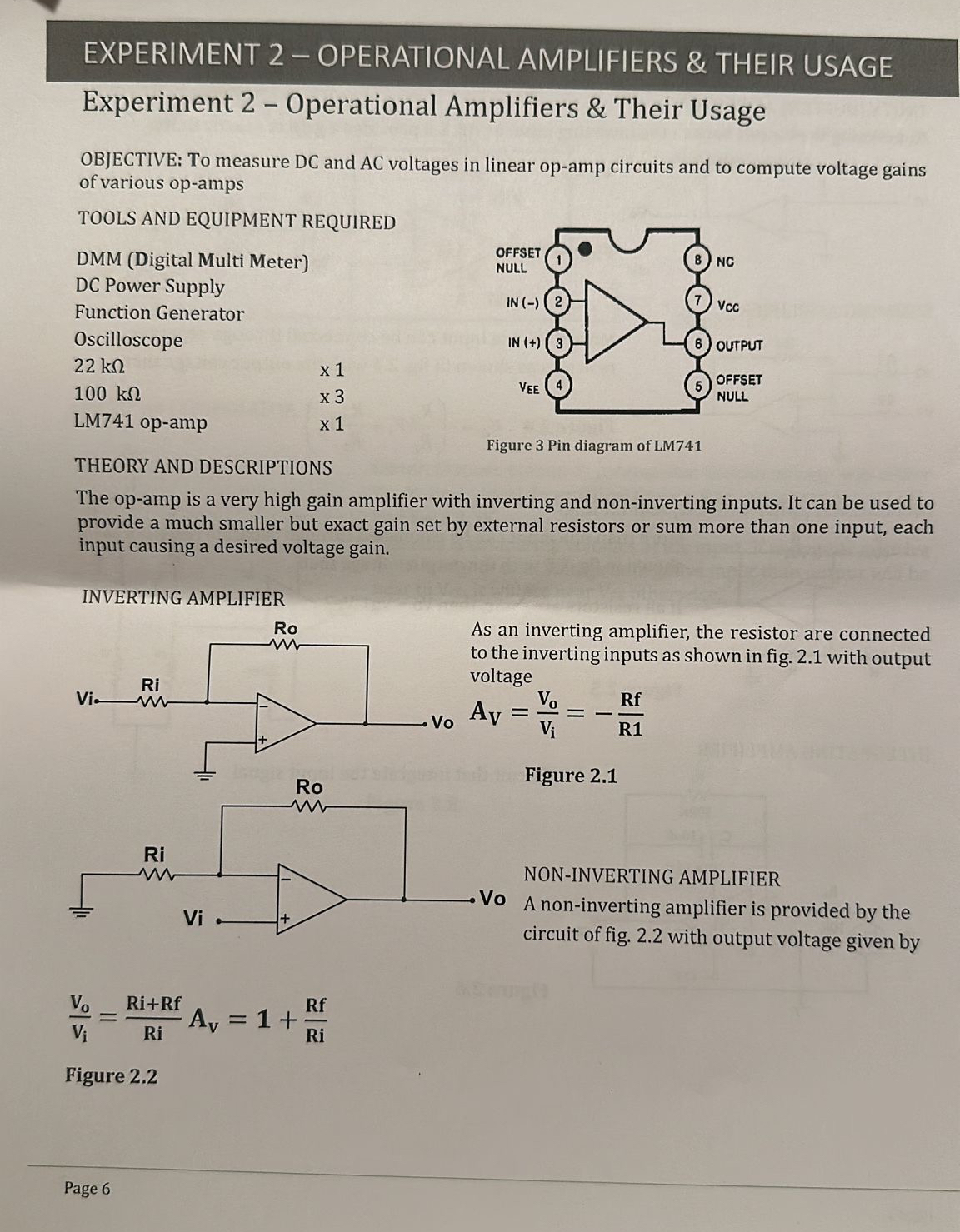 EXPERIMENT 2 - ﻿OPERATIONAL AMPLIFIERS & THEIR | Chegg.com