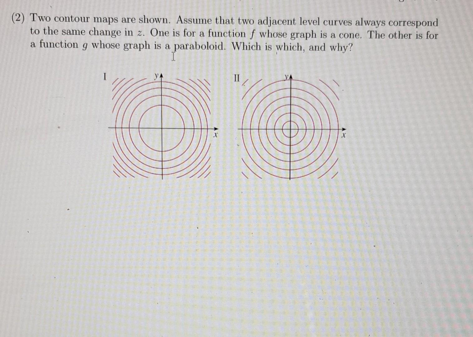 (2) Two contour maps are shown. Assume that two | Chegg.com