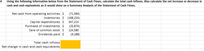 4 ﻿Using the following information below from the | Chegg.com