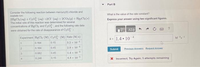 Solved Consider the following reaction botween mercury(ii) | Chegg.com