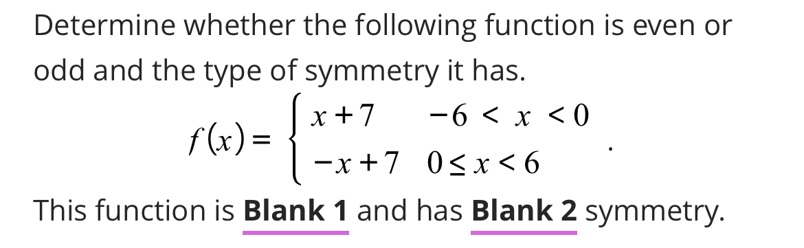 Solved Determine whether the following function is even or | Chegg.com