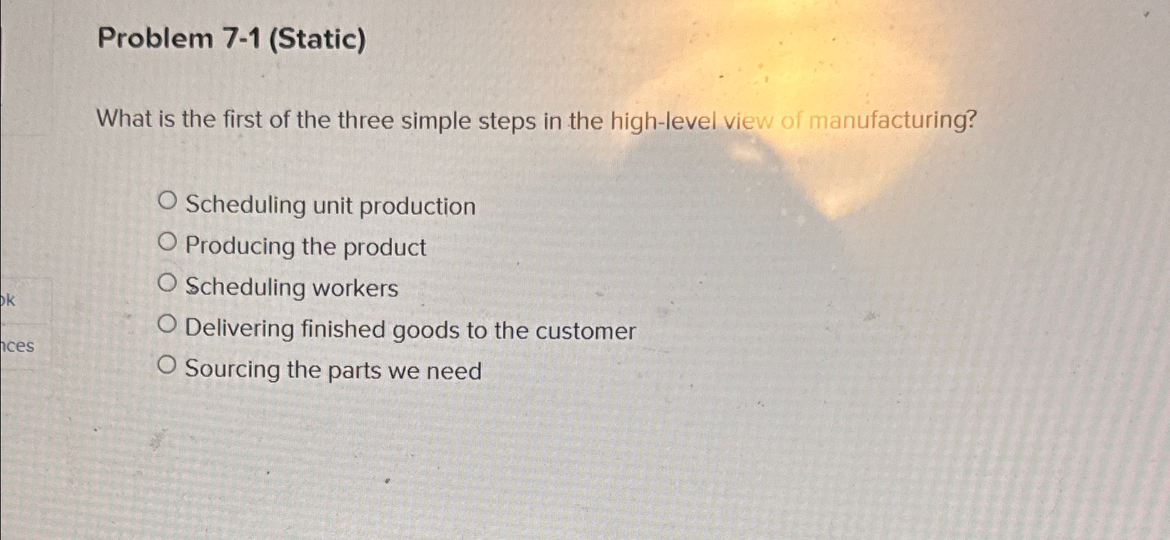 Solved Problem 7-1 (Static)What is the first of the three | Chegg.com