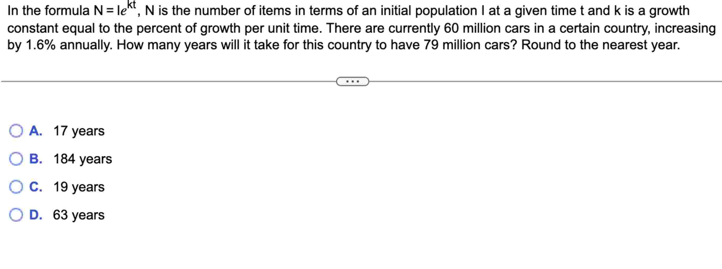 Solved In the formula \( \mathrm{N}=\mid | Chegg.com