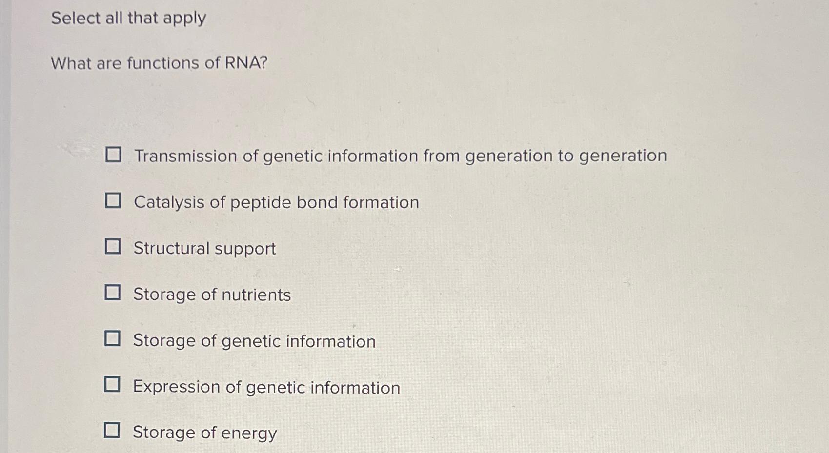 Solved Select all that applyWhat are functions of | Chegg.com