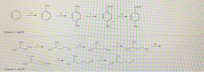 Solved for each of the reaction schemes pick the reagent | Chegg.com