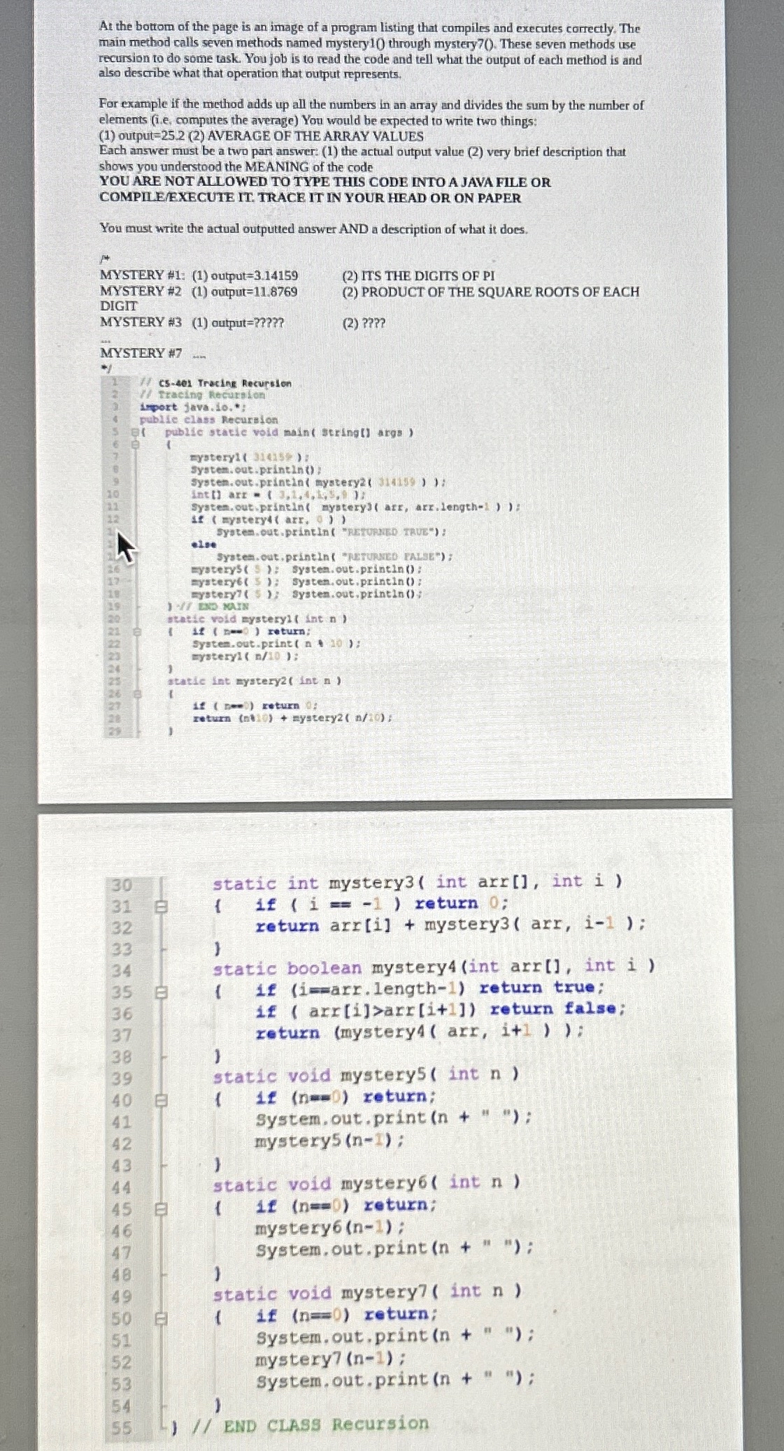 Solved At the bottom of the page is an image of a program | Chegg.com