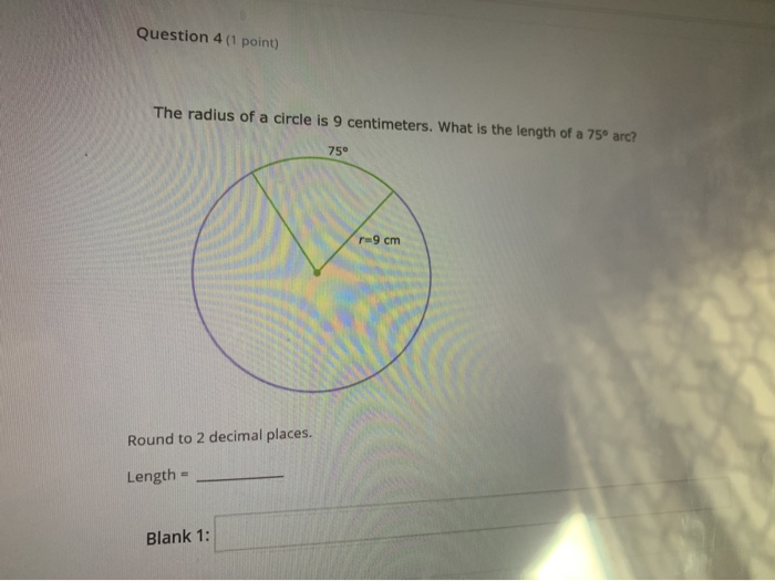 Solved The radius of a circle is 6 feet. What is the length | Chegg.com