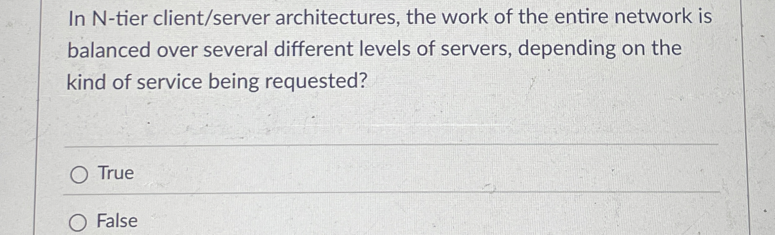 Solved In N-tier client/server architectures, the work of | Chegg.com