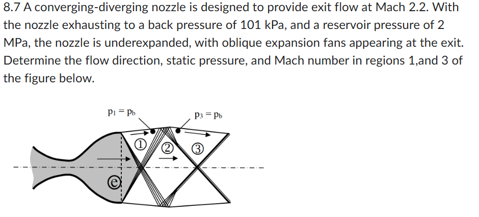 Solved A converging-diverging nozzle is designed to provide | Chegg.com