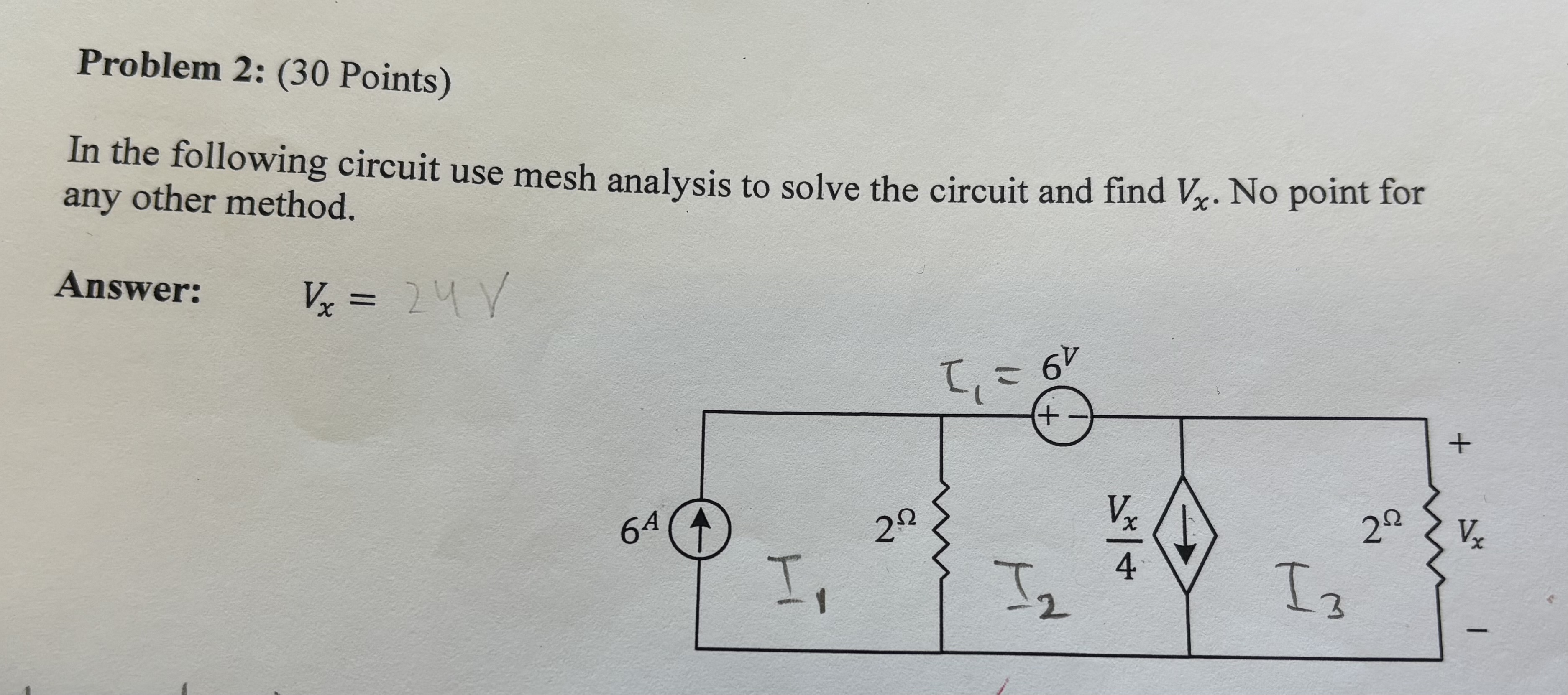 Solved Problem 2: (30 ﻿Points)In ﻿the following circuit use | Chegg.com