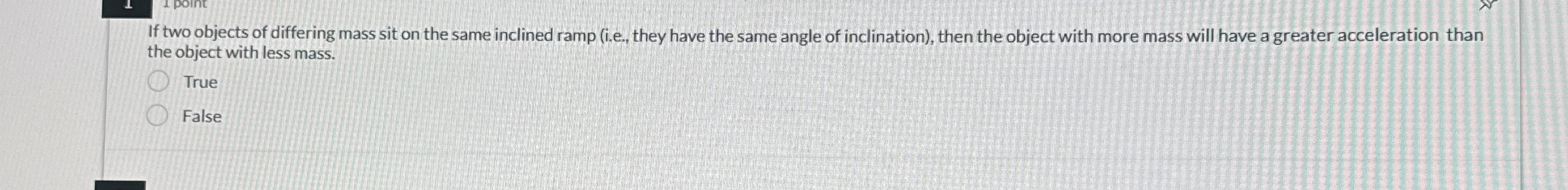 Solved If two objects of differing mass sit on the same | Chegg.com