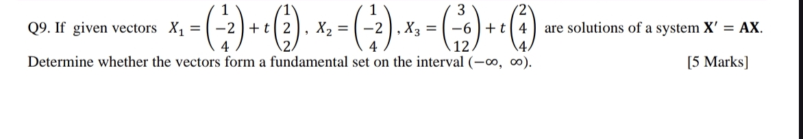 Solved by an EXPERT Q9. ﻿If given vectors | Chegg.com