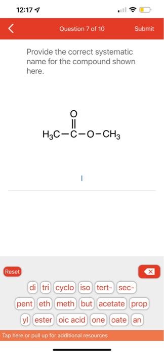 Solved Provide the correct systematic name for the compound | Chegg.com
