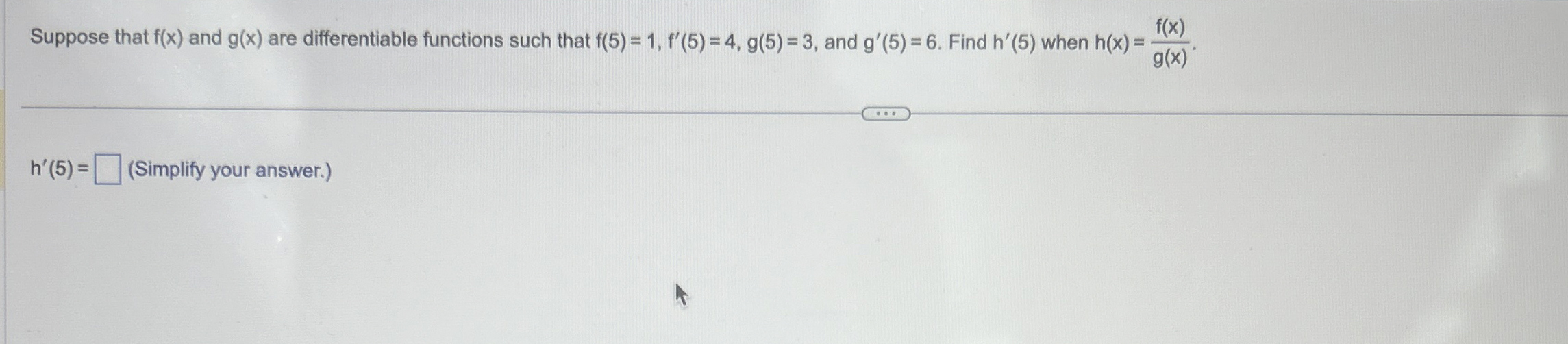 Solved Suppose that f(x) ﻿and g(x) ﻿are differentiable | Chegg.com