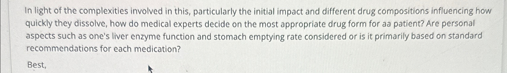 Solved In light of the complexities involved in this, | Chegg.com