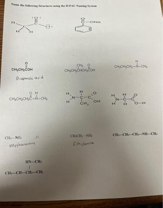Solved Name the following Structures using the IUPAC Naming | Chegg.com