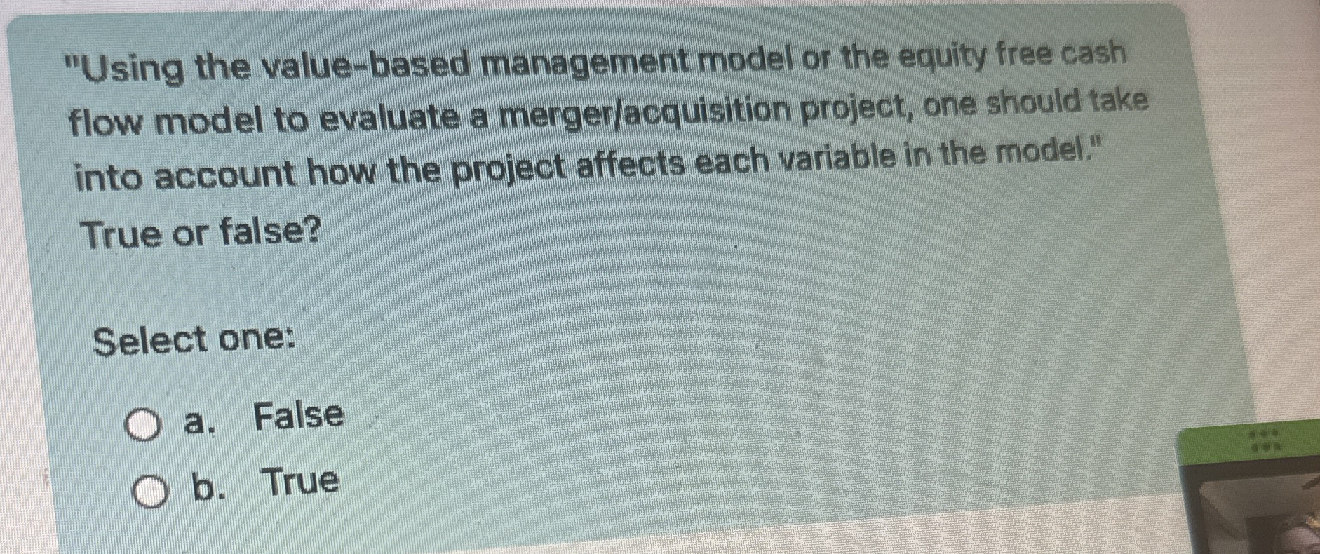 Solved "Using the value-based management model or the equity | Chegg.com