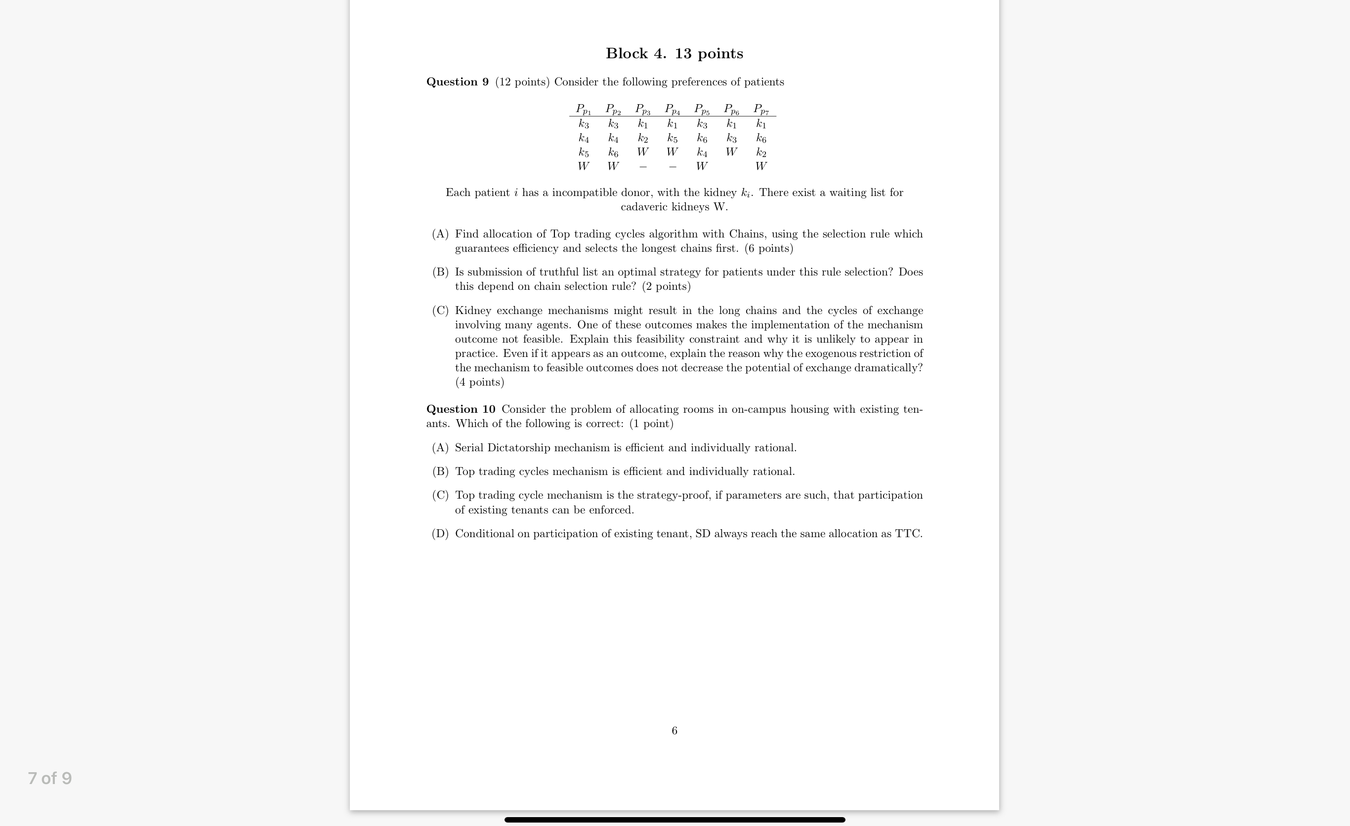 Solved Block 4. 13 ﻿pointsQuestion 9 (12 ﻿points) ﻿Consider | Chegg.com