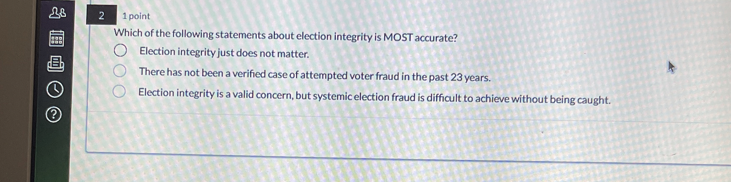 Solved 21 ﻿pointWhich of the following statements about | Chegg.com
