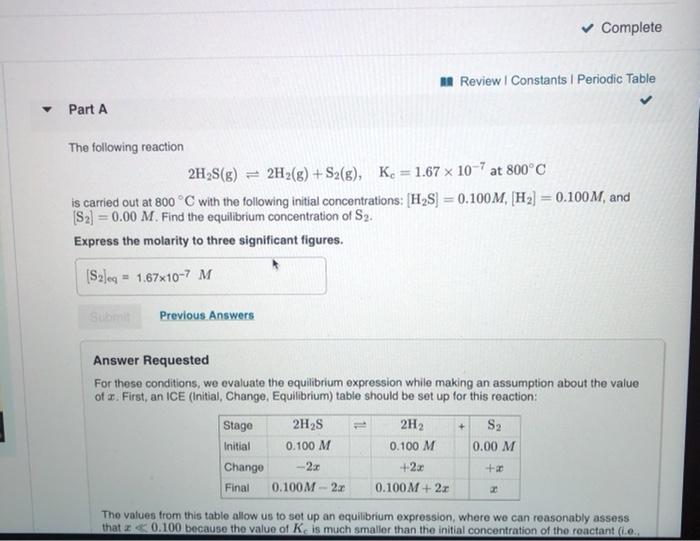 Solved Complete A Review Constants Periodic Table Part A The | Chegg.com