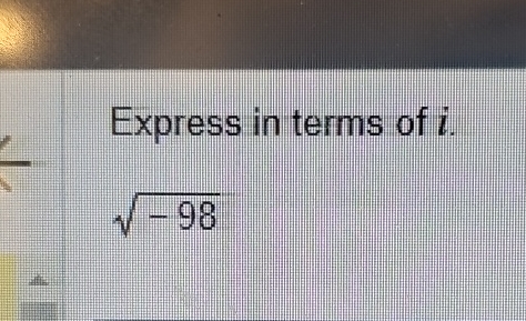 Solved Express in terms of i.-982 | Chegg.com