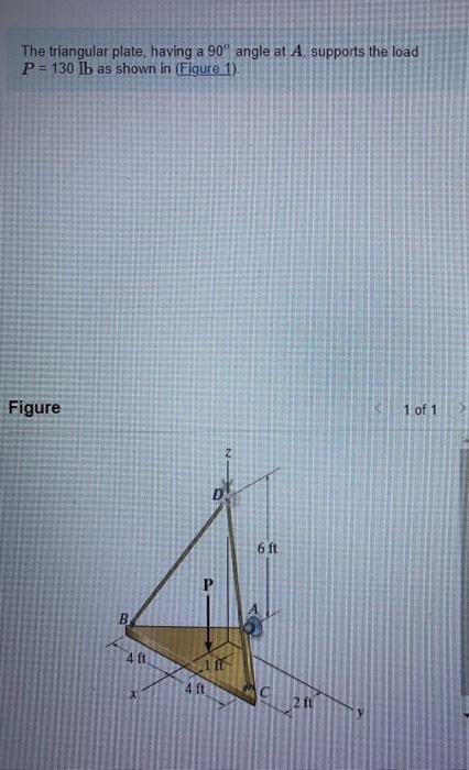 Solved The triangular plate, having a 90∘ angle at A | Chegg.com